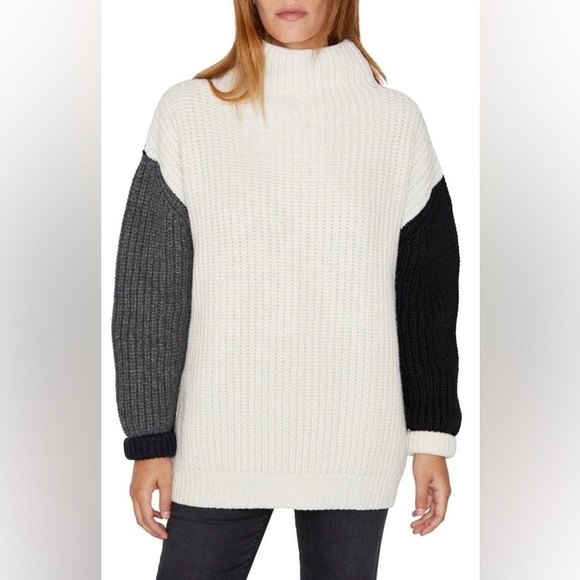 Frame Denim | Sweaters | Frame Colorblock Ribbed Merino Wool Sweater In ...